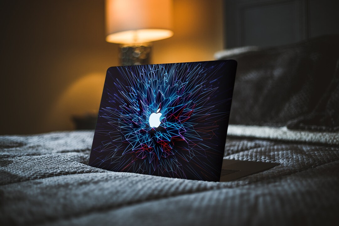 Polygon Skin for MacBook Spikes Skin MacBook Blue Decal MacBook Vinyl ...