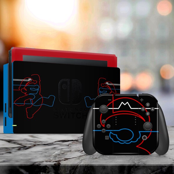 Nintendo Switch Pro Controller Mario Skin - Etsy