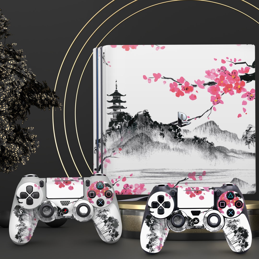 PS4 Skin Japan Art Ps4 Pro Slim Fat Vinyl Sticker Stork Cute Kawaii ...