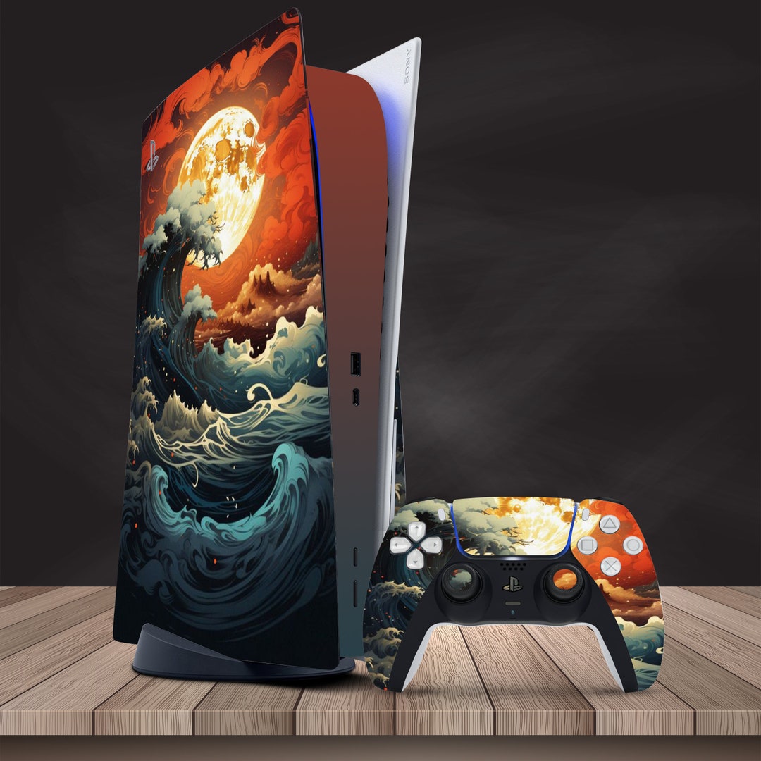 PS5 Wave Skin PS4 Kanagawa Decal PS4 Controller Japanese Culture ...