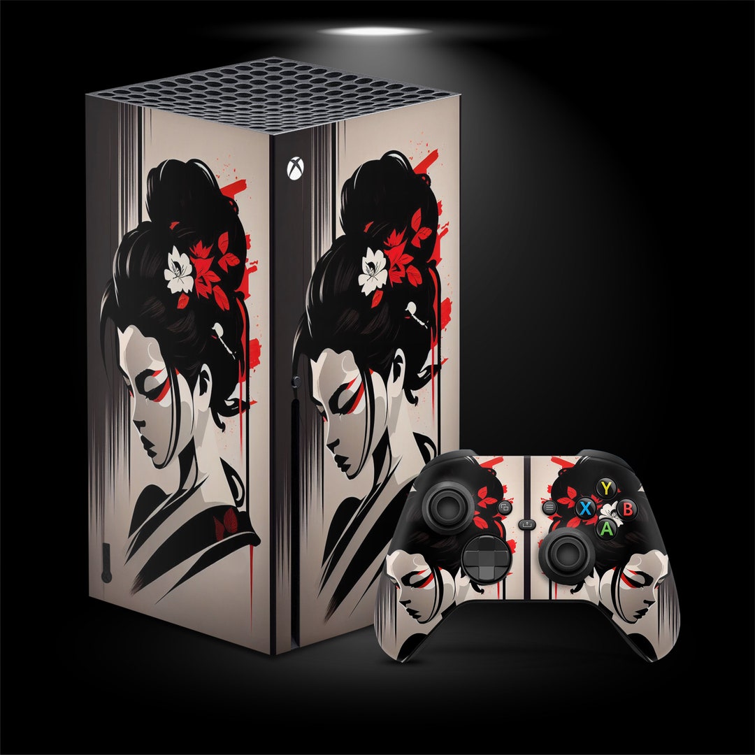Japenese Art Xbox Skin Geisha Sticker Japanese Girl Xbox Series X S ...