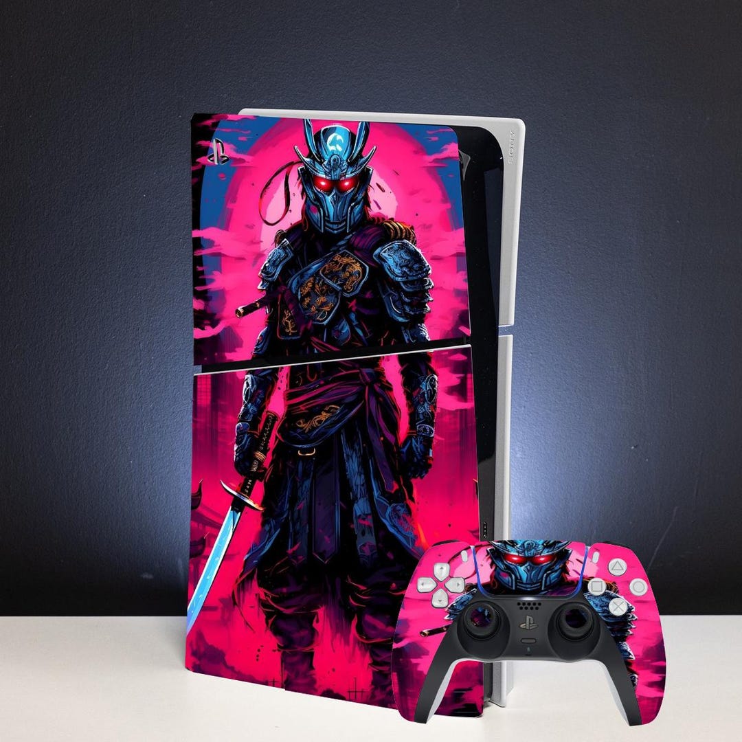 Samurai PS5 Skin Pink PS5 Digital Edition Skin Sword Playstation 5 ...