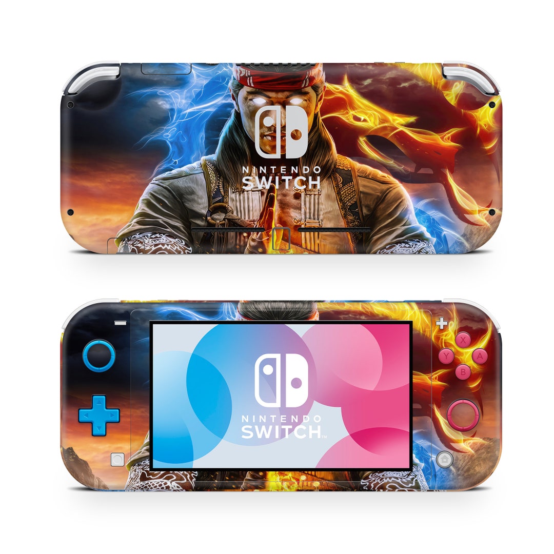 Mortal Switch Skin Fire Nintendo Switch Console & Joycon Vinyl Wrap ...