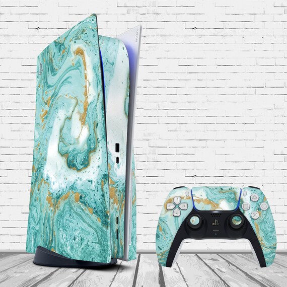 PS5 Skin Blue Gold Marble PS4 Skin Oil PS4 Skin PS4 Fat Gamer - Etsy