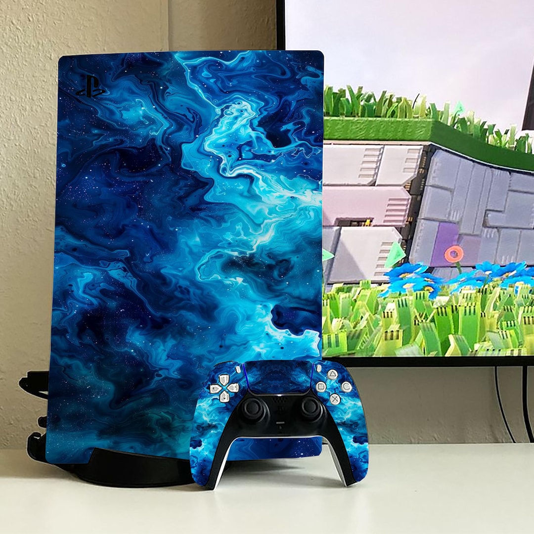 Blue Marble PS5 Slim Skin Starry Sky PS5 Digital Edition Skin ...