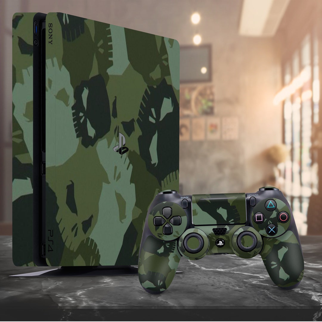 PS4 Skin Scull PS4 Pro Skin Camouflage PS4 Slim Sticker Green - Etsy