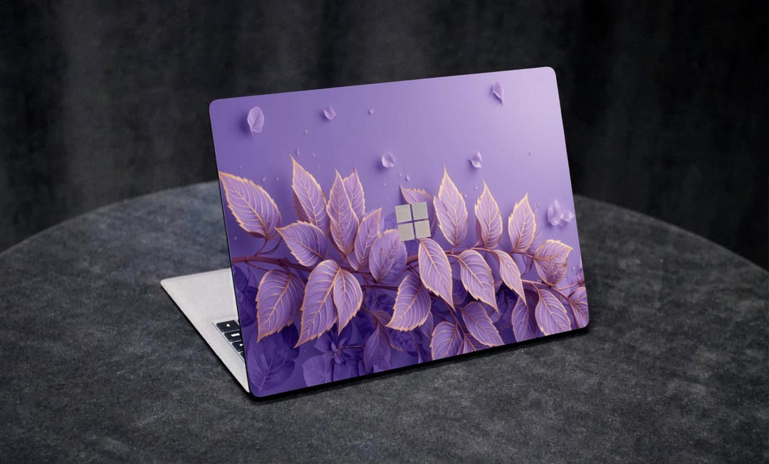 Floral Surface Pro X 9 8 7 6 5 4 3 Skin Surface Go 2 Sticker Purple ...