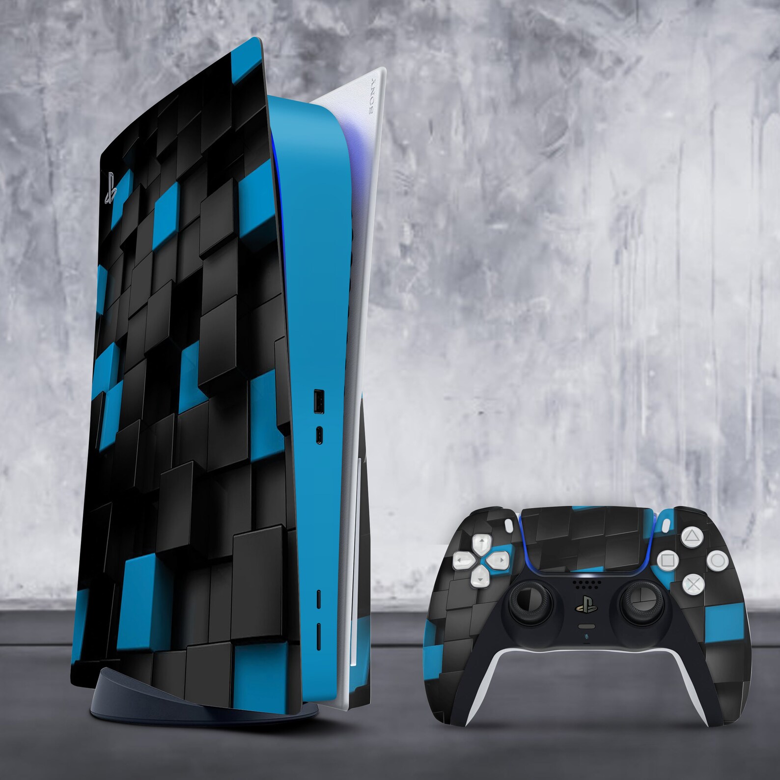 PS5 Skin Blue Carbon PS4 Haut Abstrakt PS4 Haut PS4 Gamer Skin - Etsy.de
