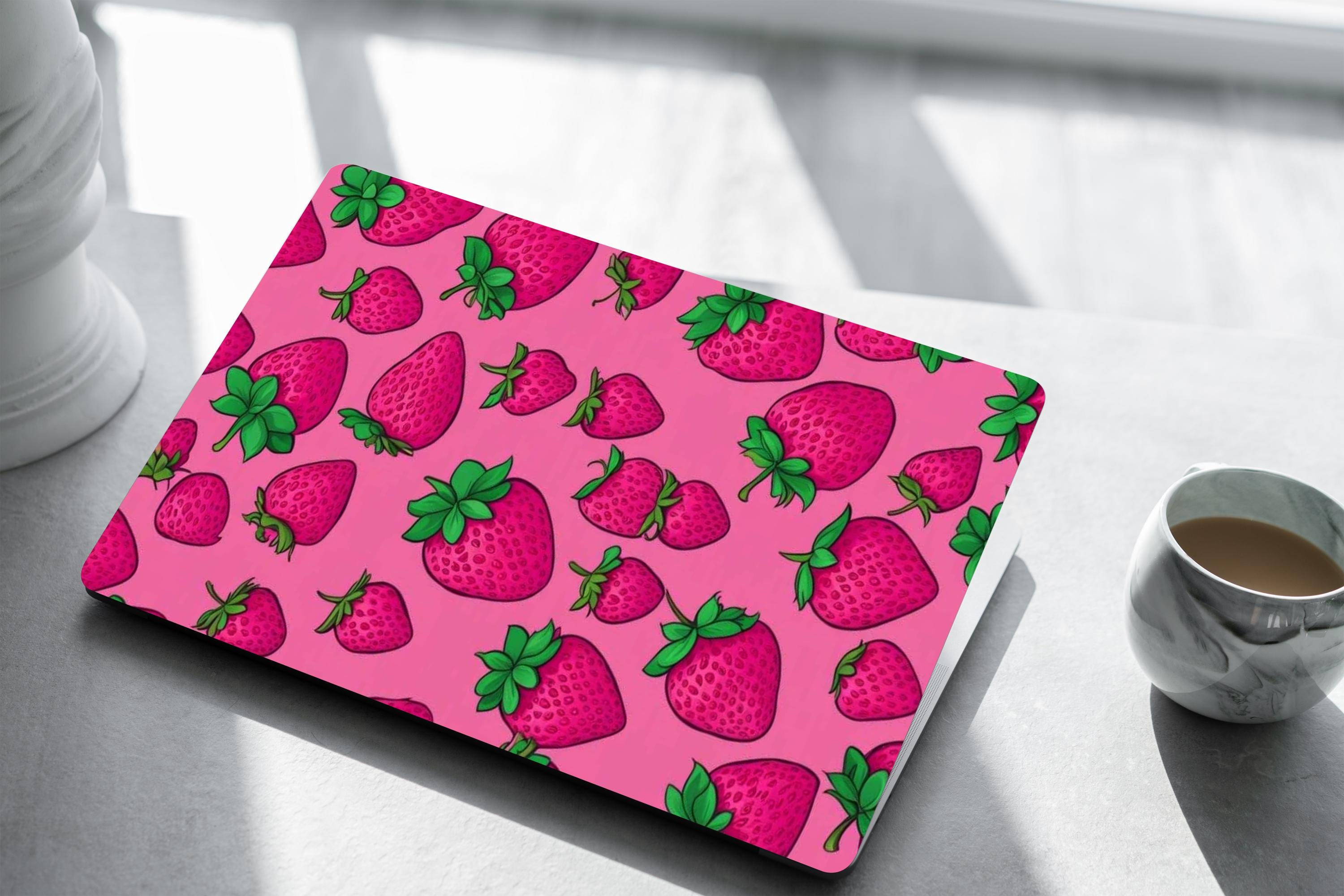 Pink Strawberry Skin Laptop Fruits Notebook Vinyl Sticker Dell XPS HP ...
