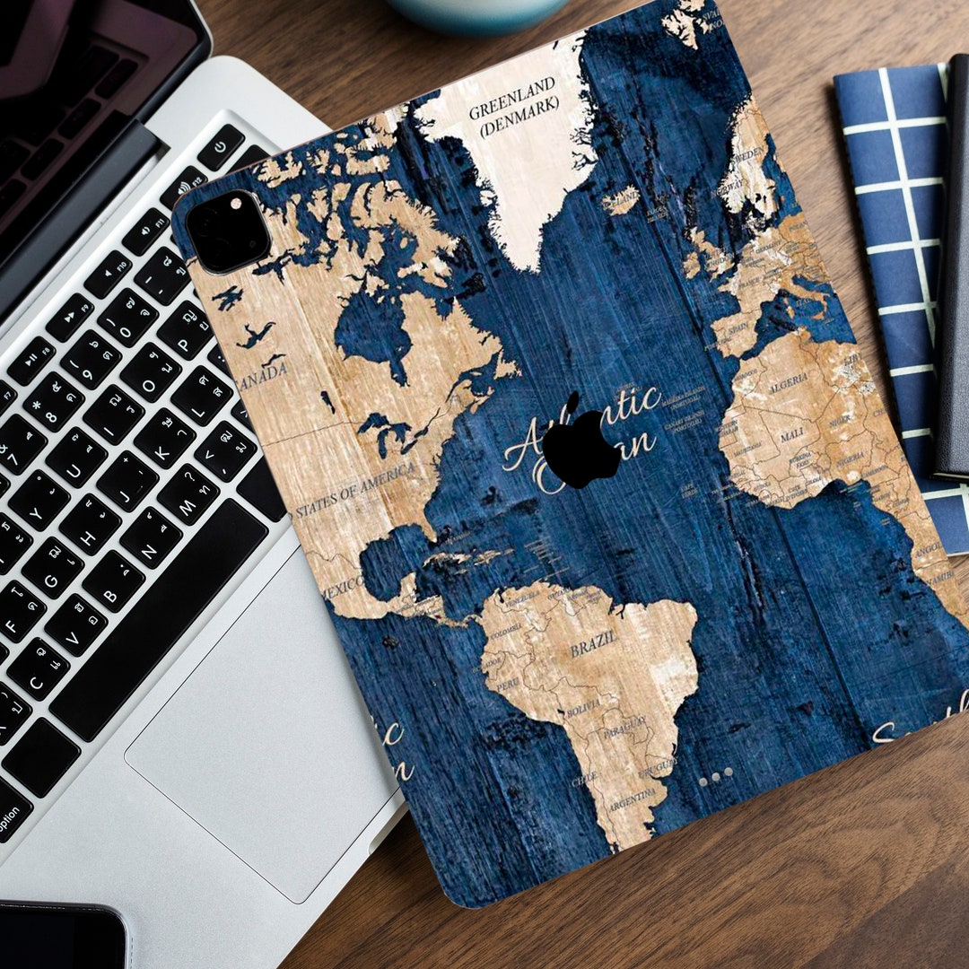 World Map iPad Skin Geographic Skin for iPad Beautiful iPad Skin iPad ...