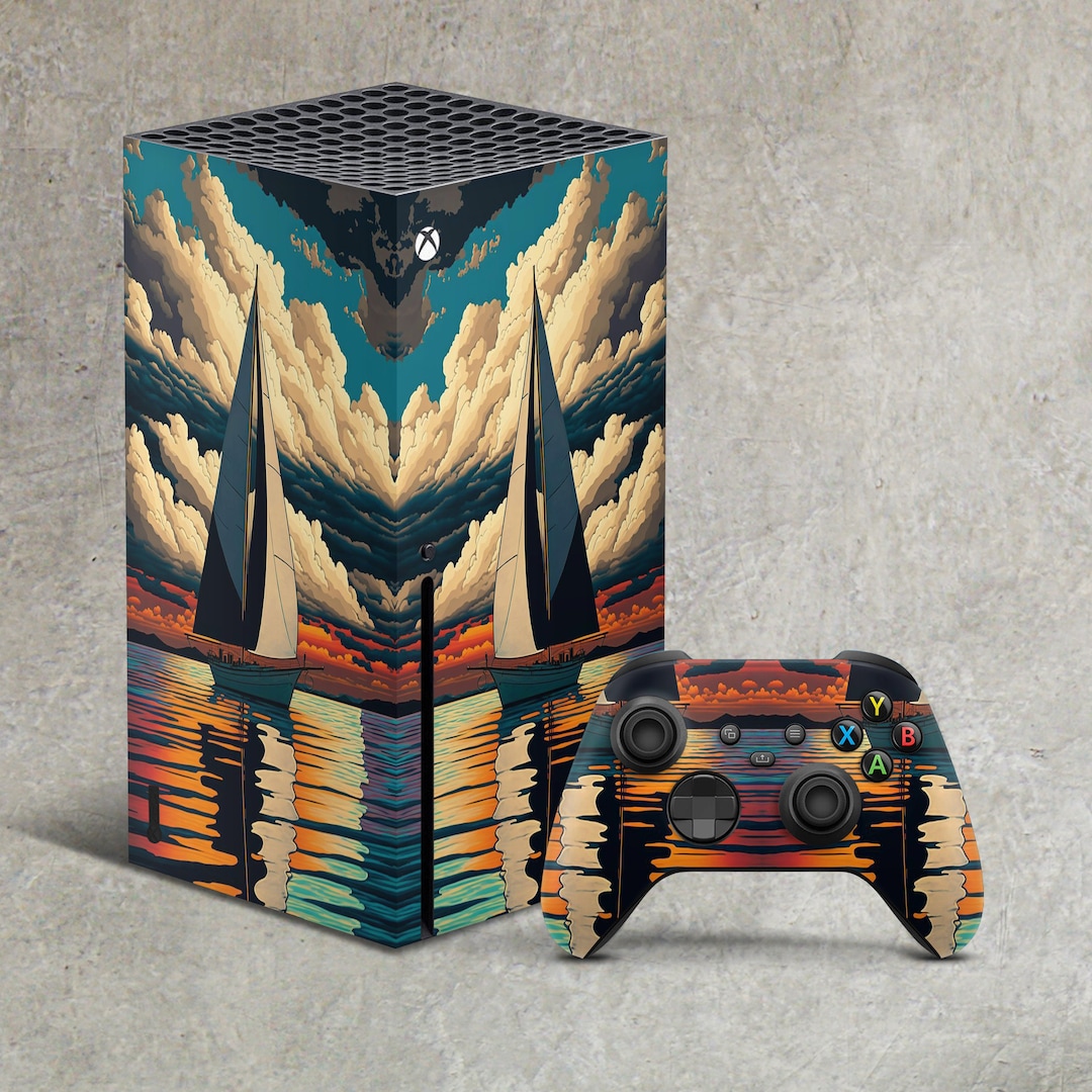 Sail Xbox Skin Sunrise Sea Sticker Ship Xbox Series X S Skin Xbox One X ...