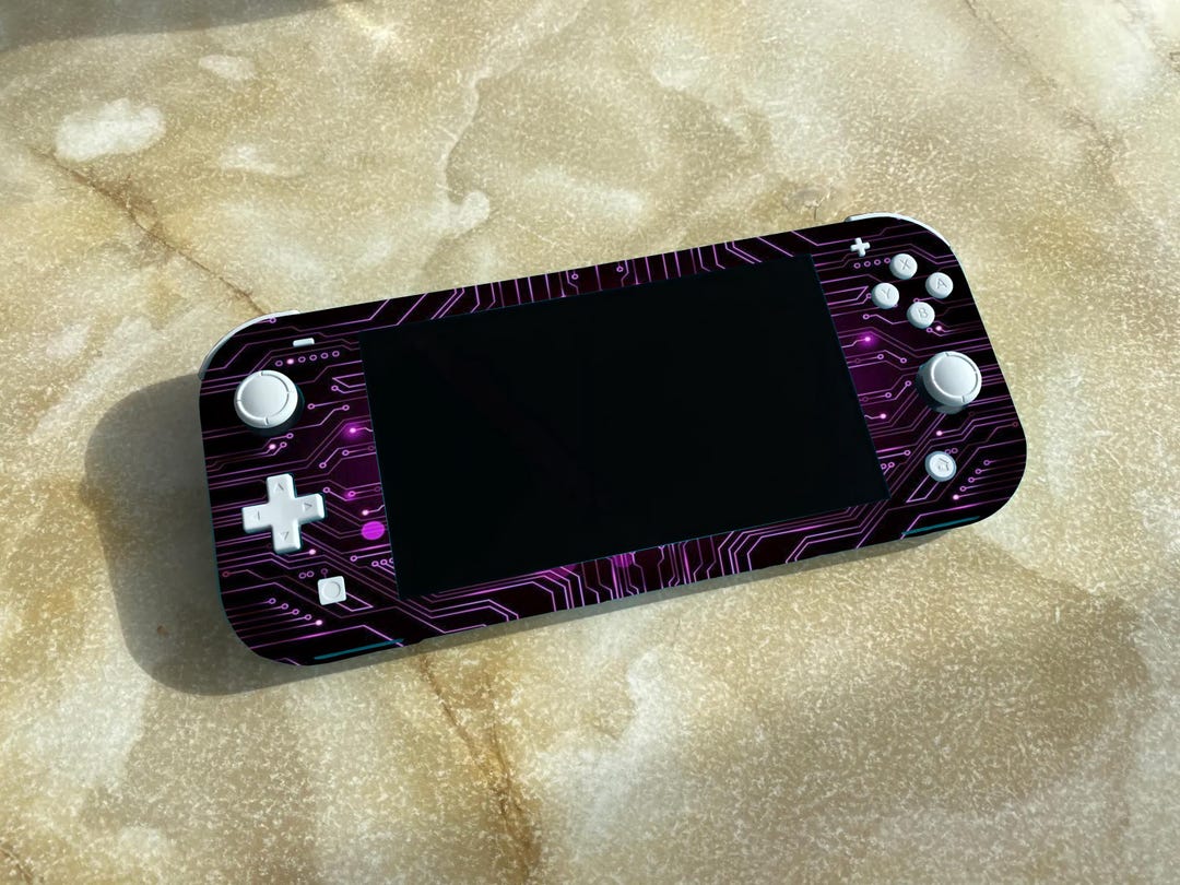 Microchip Nintendo Switch Lite Skin Purple Pattern Future Technologies ...