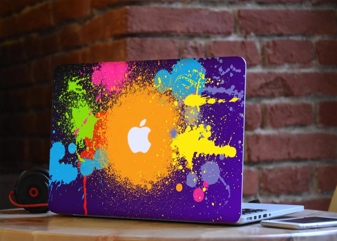 Splashes of Paint Skin for MacBook Colorful Skin MacBook Purple Decal ...