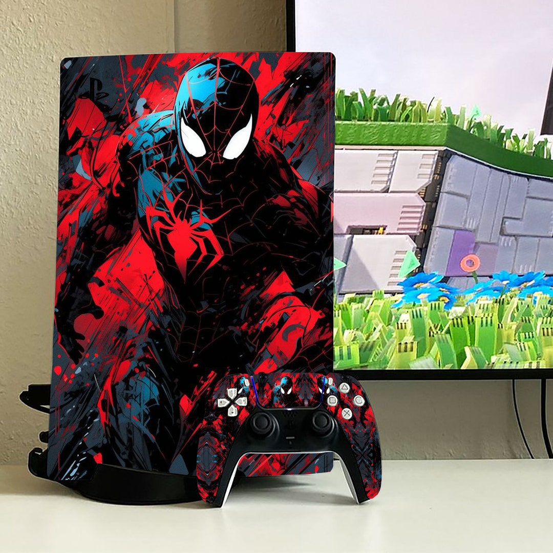 Art Skin PS5 Abstract Decal Playstation 4 5 Console Spider Controller ...