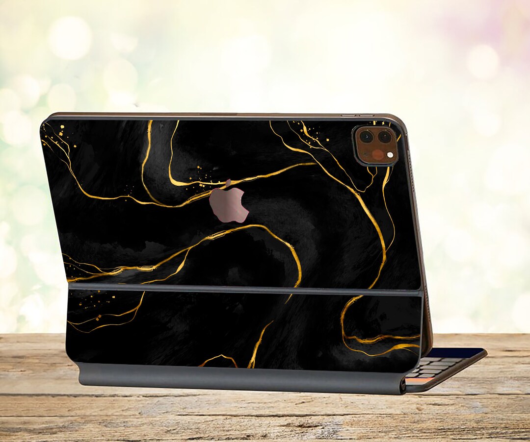 Marbled Magic Keyboard Skin Gold Decal for Ipad, Gift, Keyboard Sticker ...