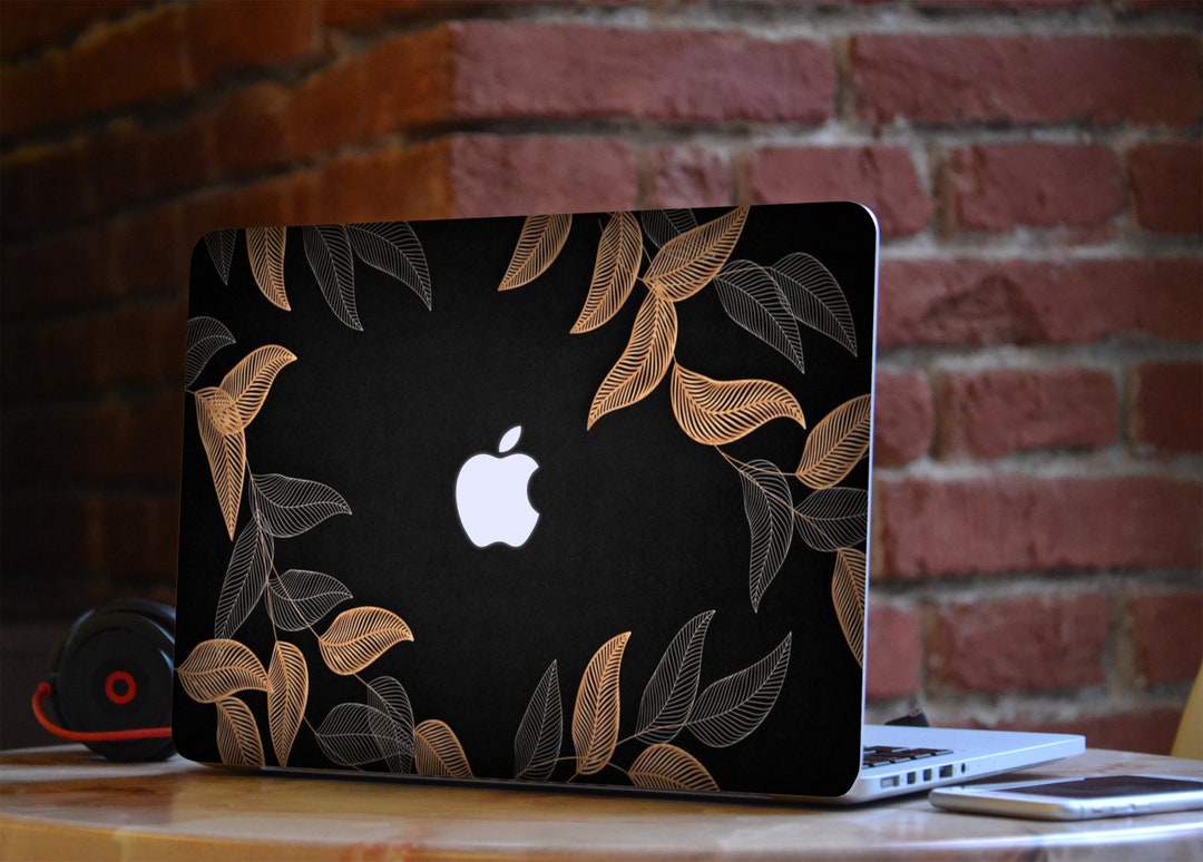 Golden Leaves Decal MacBook Pro Silver Sticker MacBook Air 13 Skin Gold ...