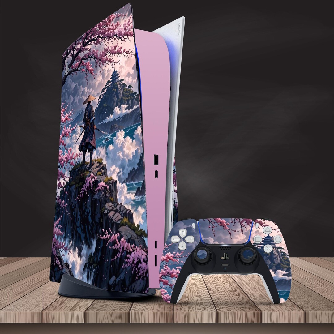 PS5 Skin, Samurai PS5 Decal, Sakura PS5 Pro, Skin PS5 Slim Digital Skin ...