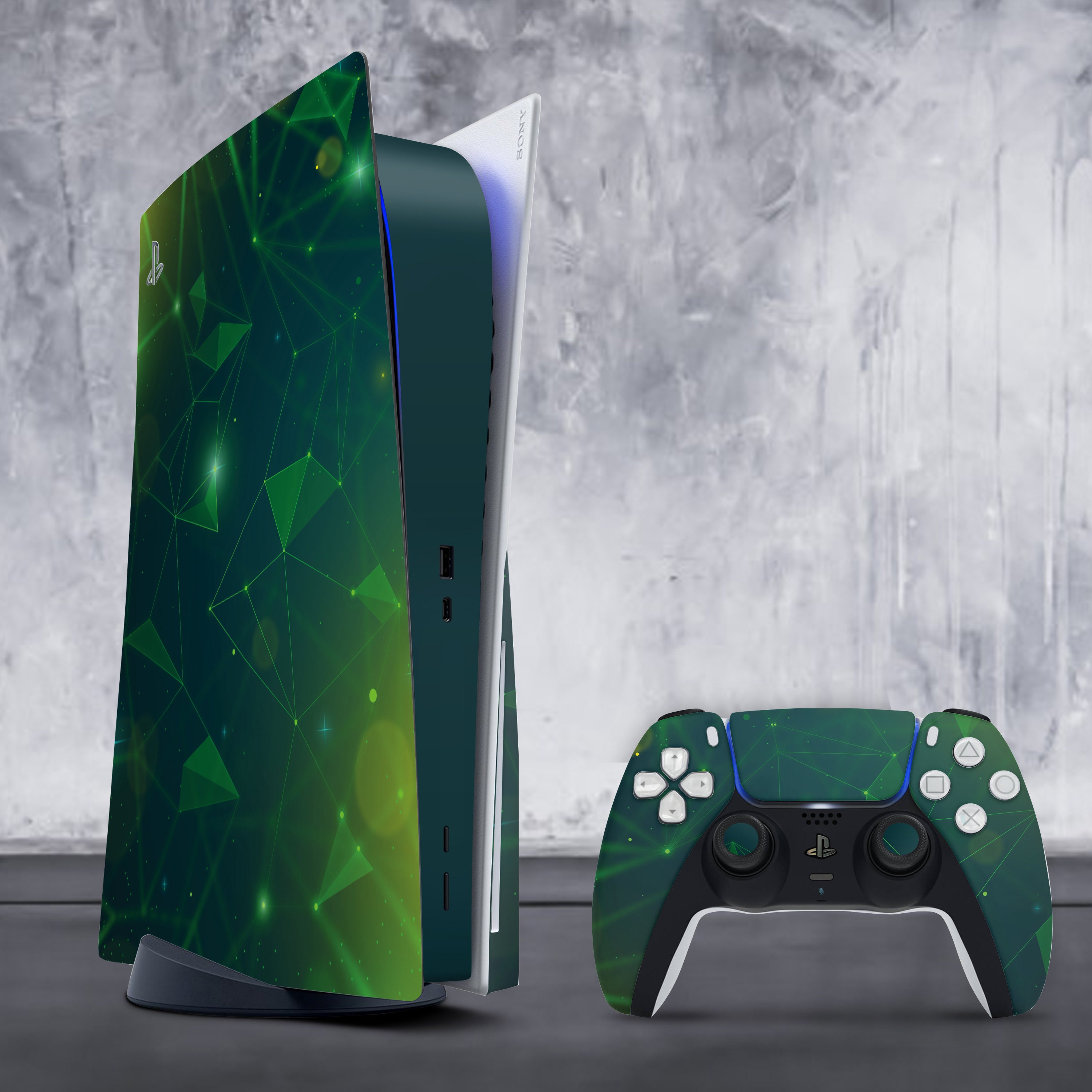 PS5 Skin Green Marble PS4 Skin Geometric PS4 Skin PS4 Gamer | Etsy