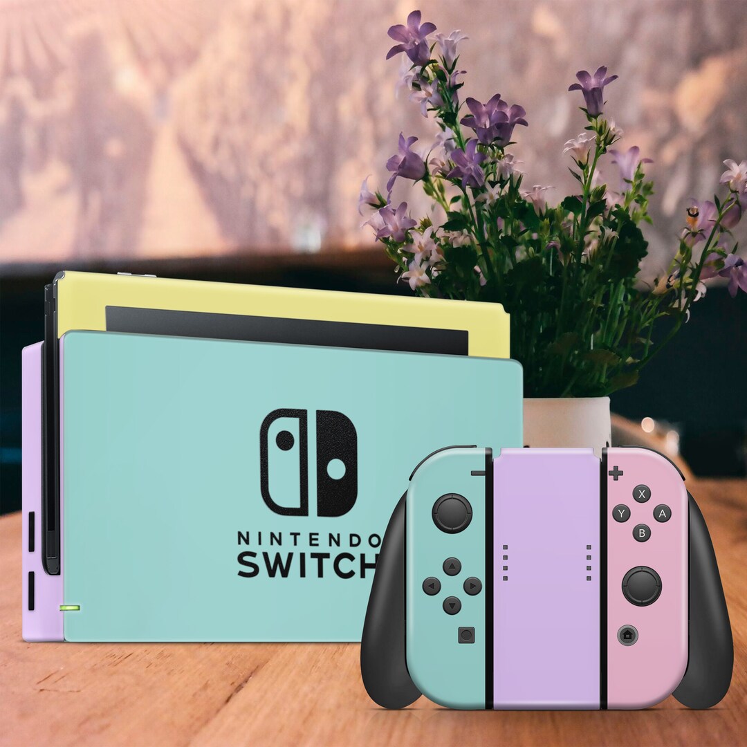 Retro 80s Colorful Switch Skin, Vintage 90s 80s Pastels Color Wave ...