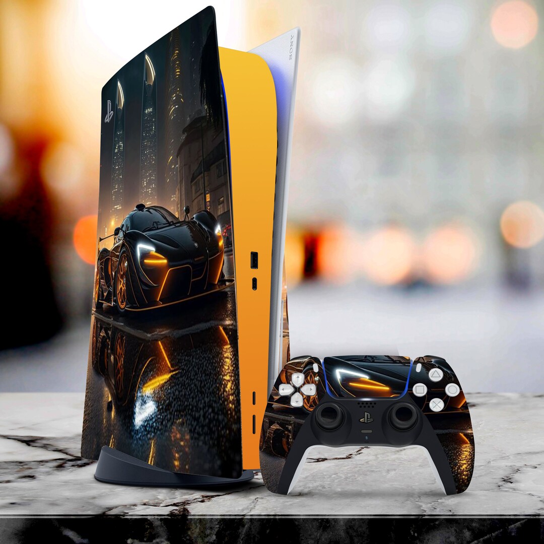 PS5 Night City Skin Car PS5 Decal Yellow PS4 Slim Skin PS5 - Etsy