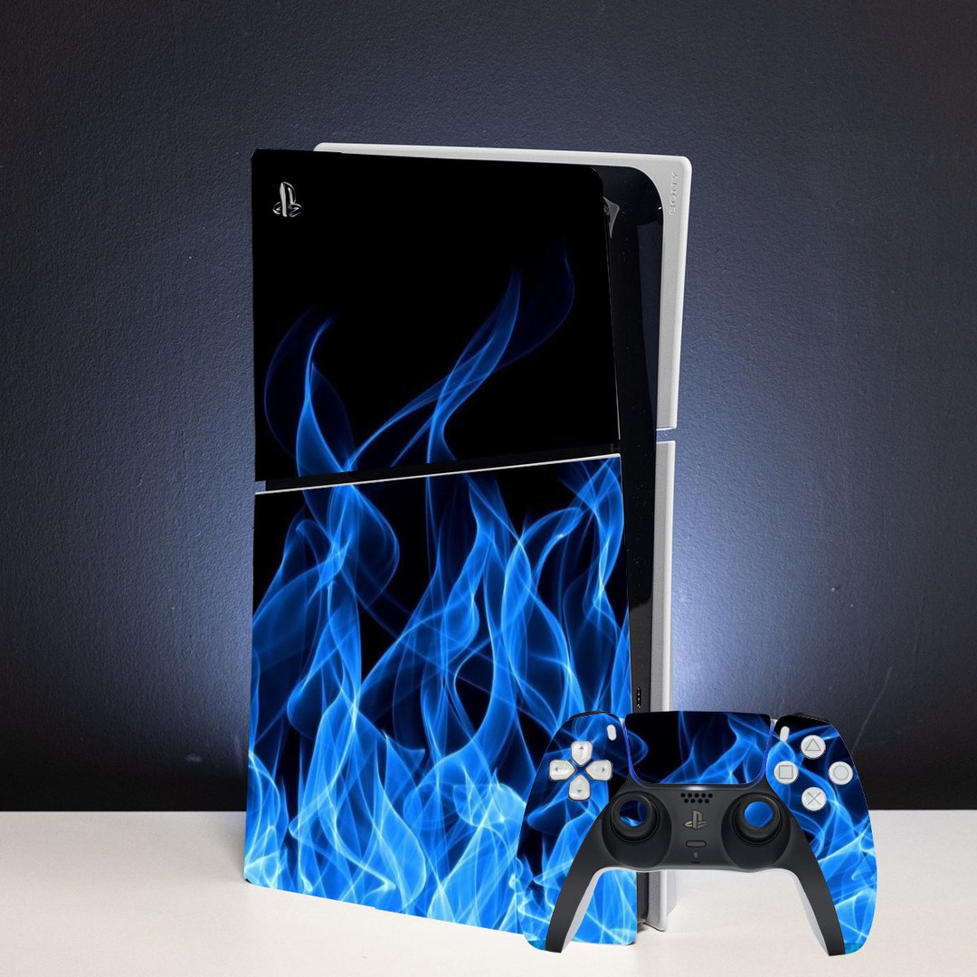 Fire PS5 Skin Blue PS5 Digital Edition Skin Element Playstation 5 ...