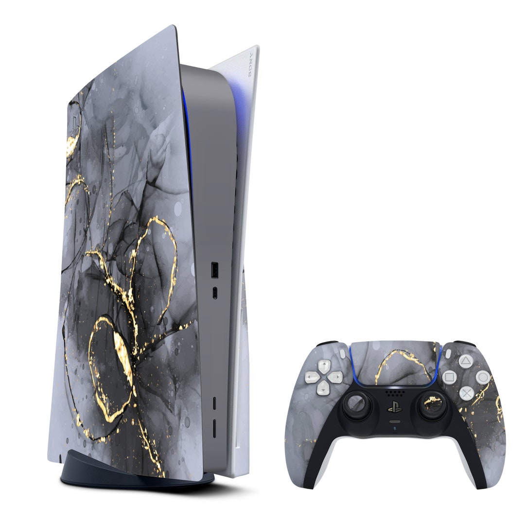 PS5 Skin Gold Ps4 Skin Ink Ps4 Skin Black Ps4 Skin Marble PS5 Slim ...