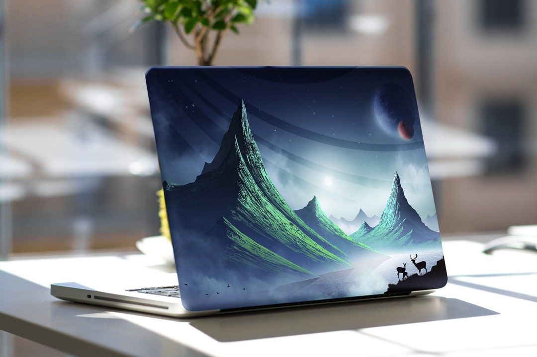 Magic Forest Decal for Laptop Vinyl Sticker Mountains Laptop Skin for ...