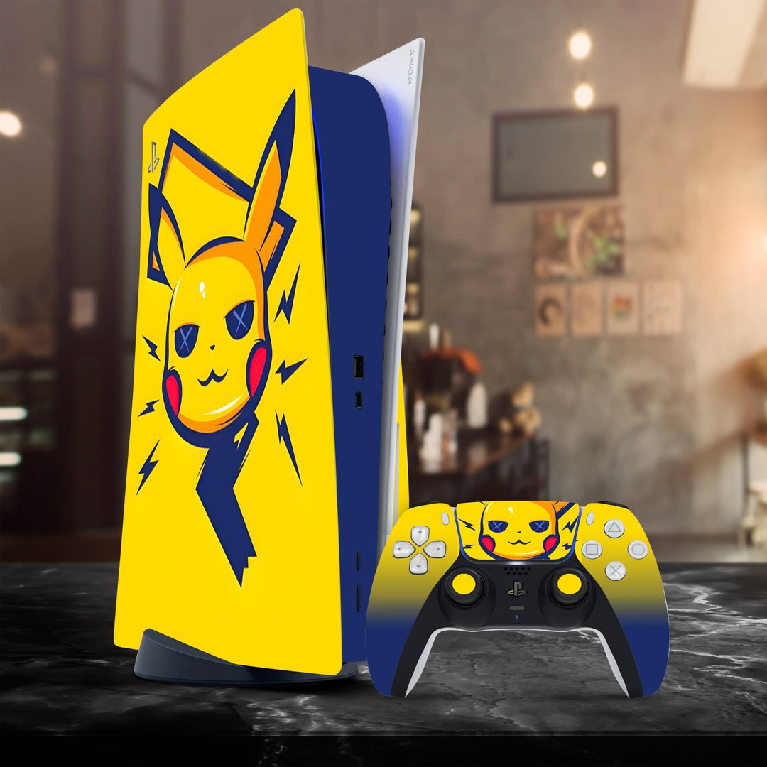 Yellow Playstation 5 Skin Mouse Console and Controller Vinyl Decal ...