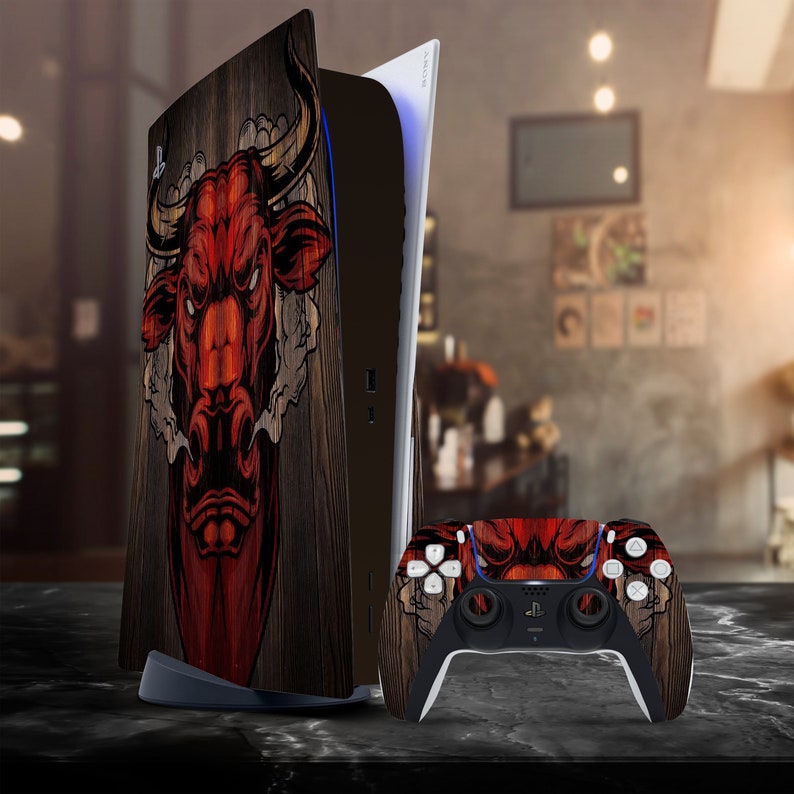 PS5 Skin Bull PS5 Sticker Cowboy PS4 Pro Skin PS5 Skin - Etsy
