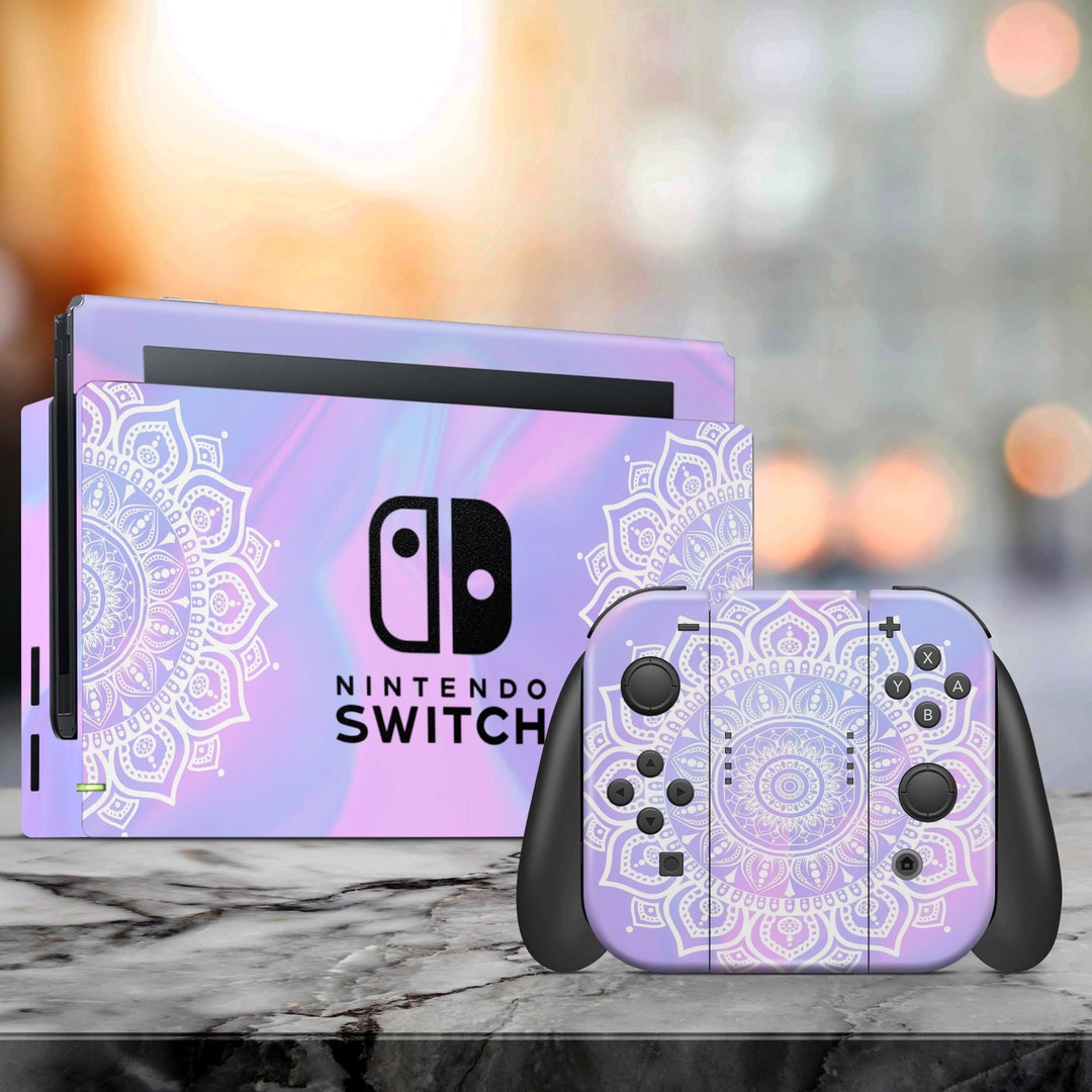 Mandala Nintendo Switch Skin Purple Decal for Console Joy-con and Dock ...