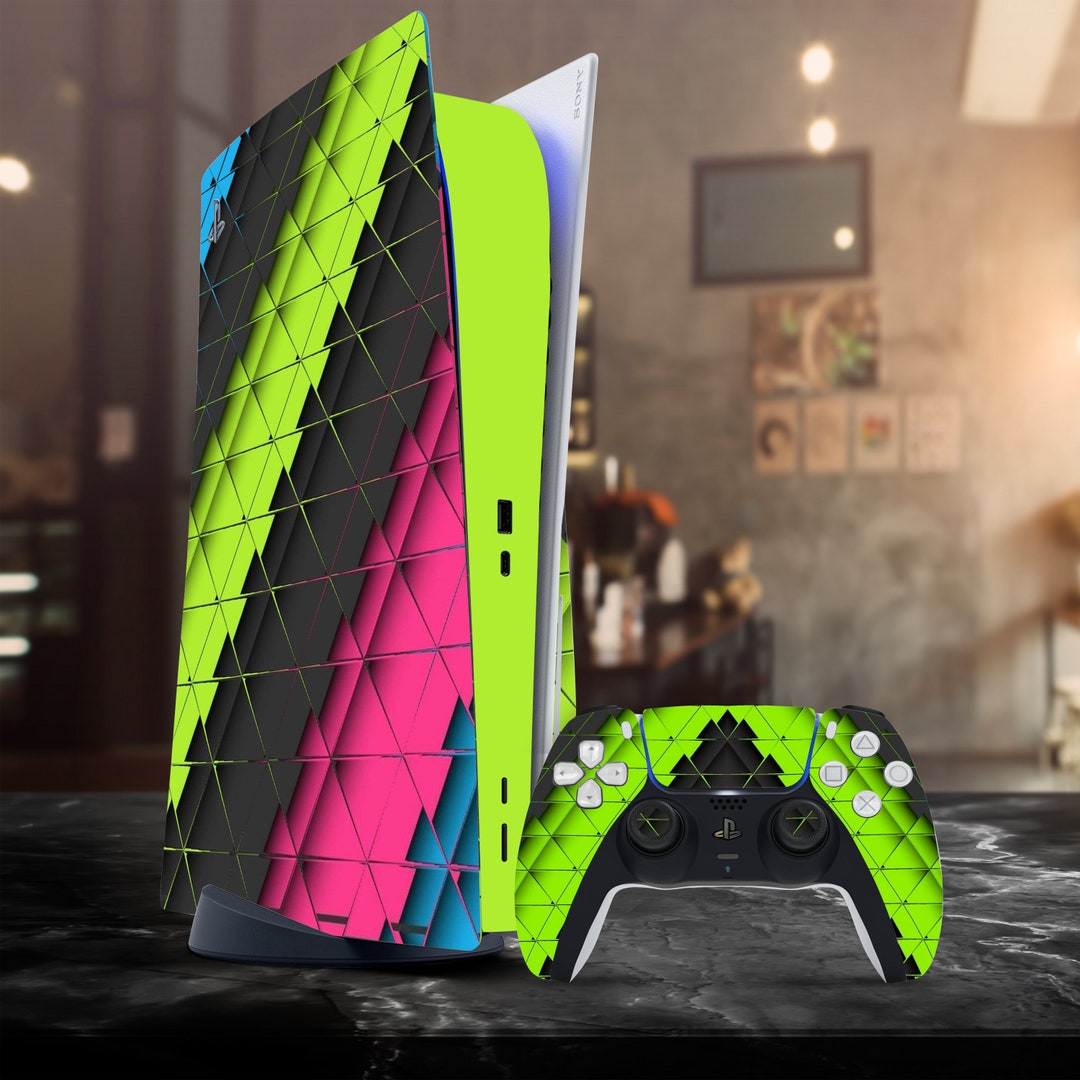 Colorful PS5 PS4 Skin Abstract Playstation 5 Decal Controller Console ...