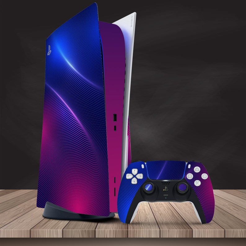PS5 Skin Purple PS5 Decal Blue PS4 Slim Skin PS5 Abstract Skin ...