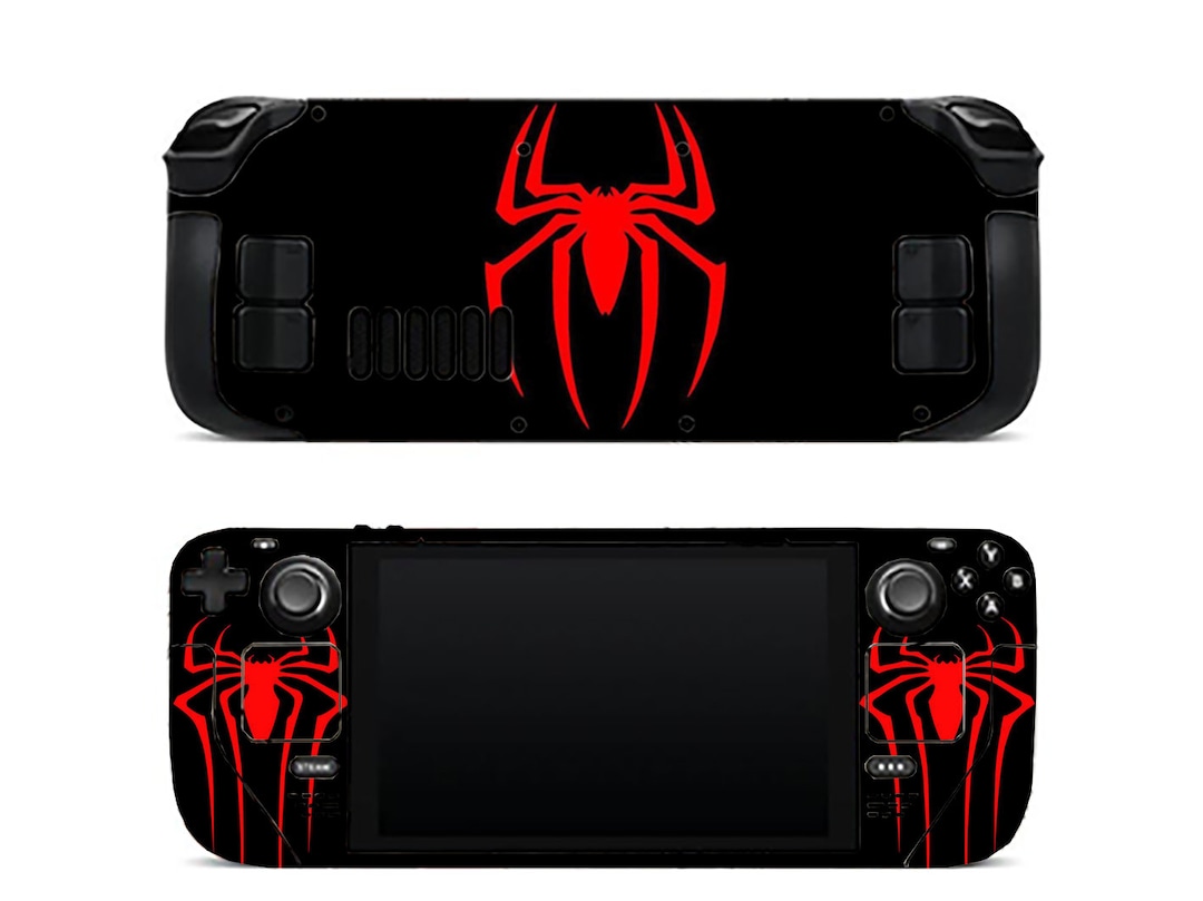 Spider Steam Deck Skin Red Gaming Steamdeck Decal Wrap, Seamless ...
