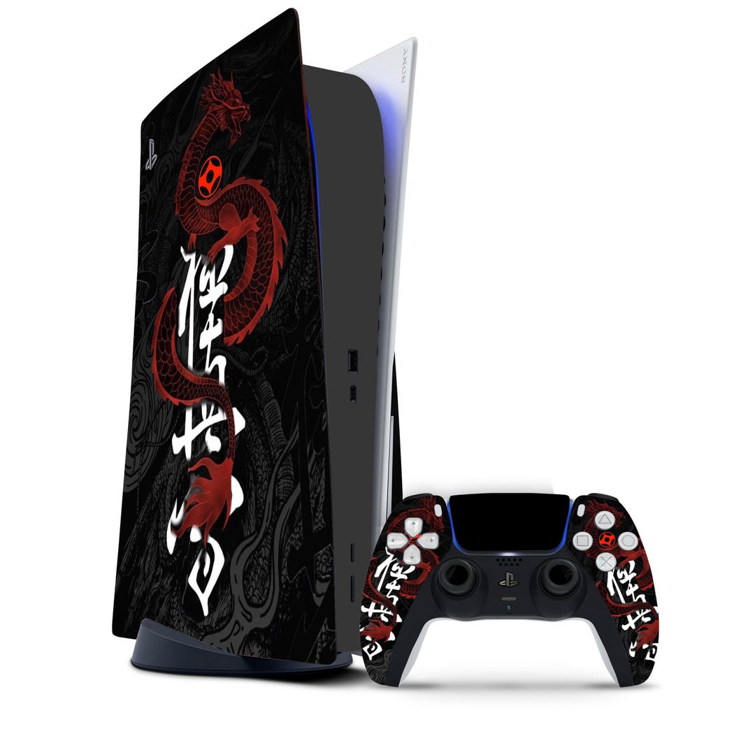 PS5 Skin Snake, Hieroglyphs PS4 Pro Slim Fat Vinyl Sticker, Dragon ...