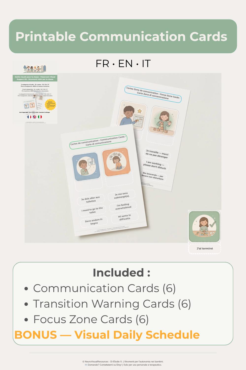Classroom Visual Support Kit Autism Adhd | Printable Communication ...