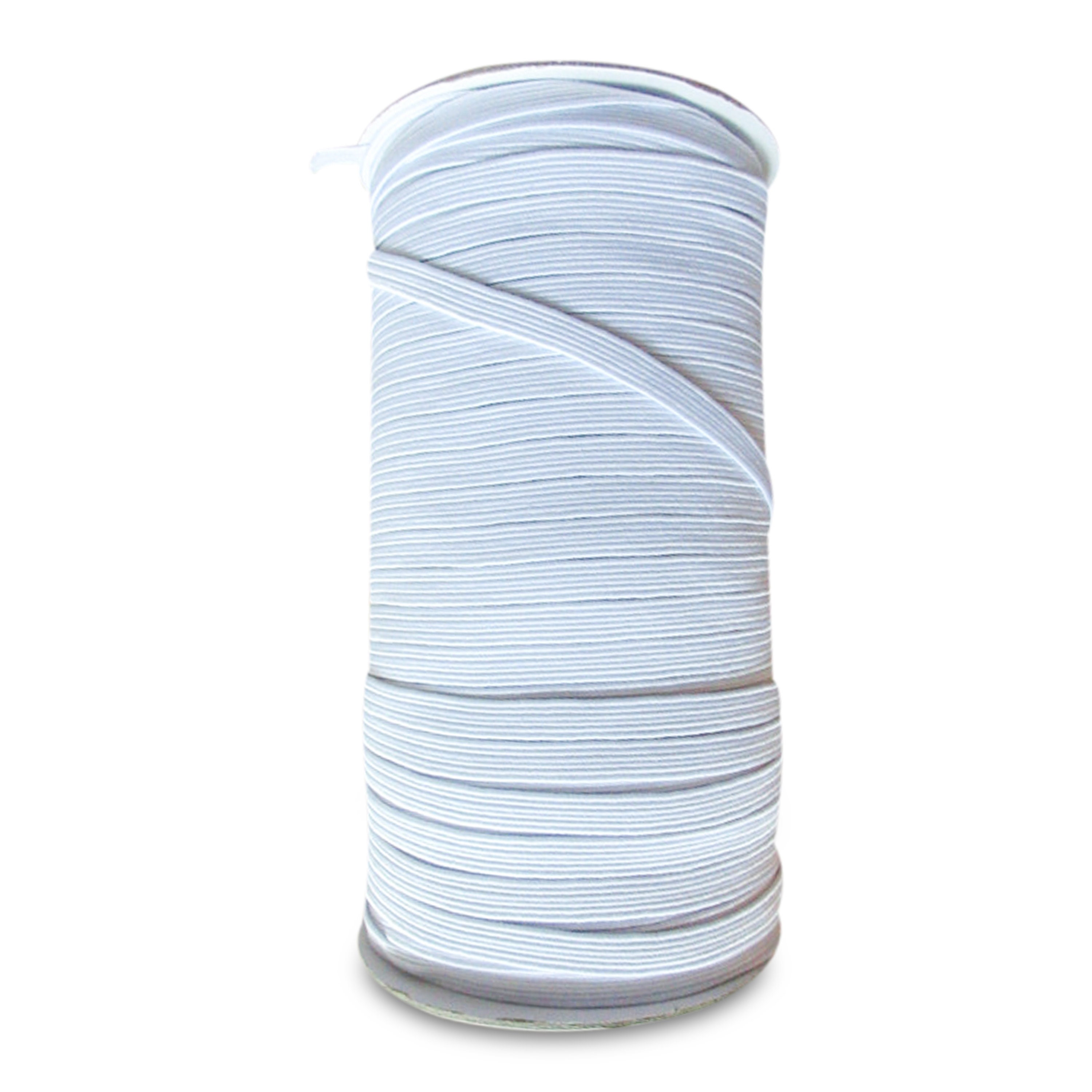 100 Yards Length 1/4 Inch Braided Elastic Band White String Cord Heavy ...