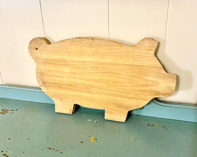 Vintage | Large Wooden ‘pig’ Cutting Board - Etsy