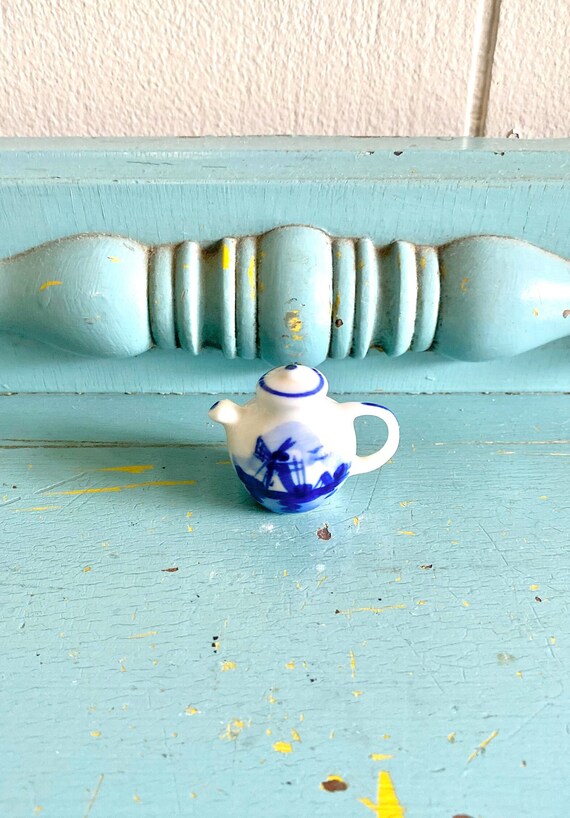 Vintage Miniature Delft Tea Pot | Etsy
