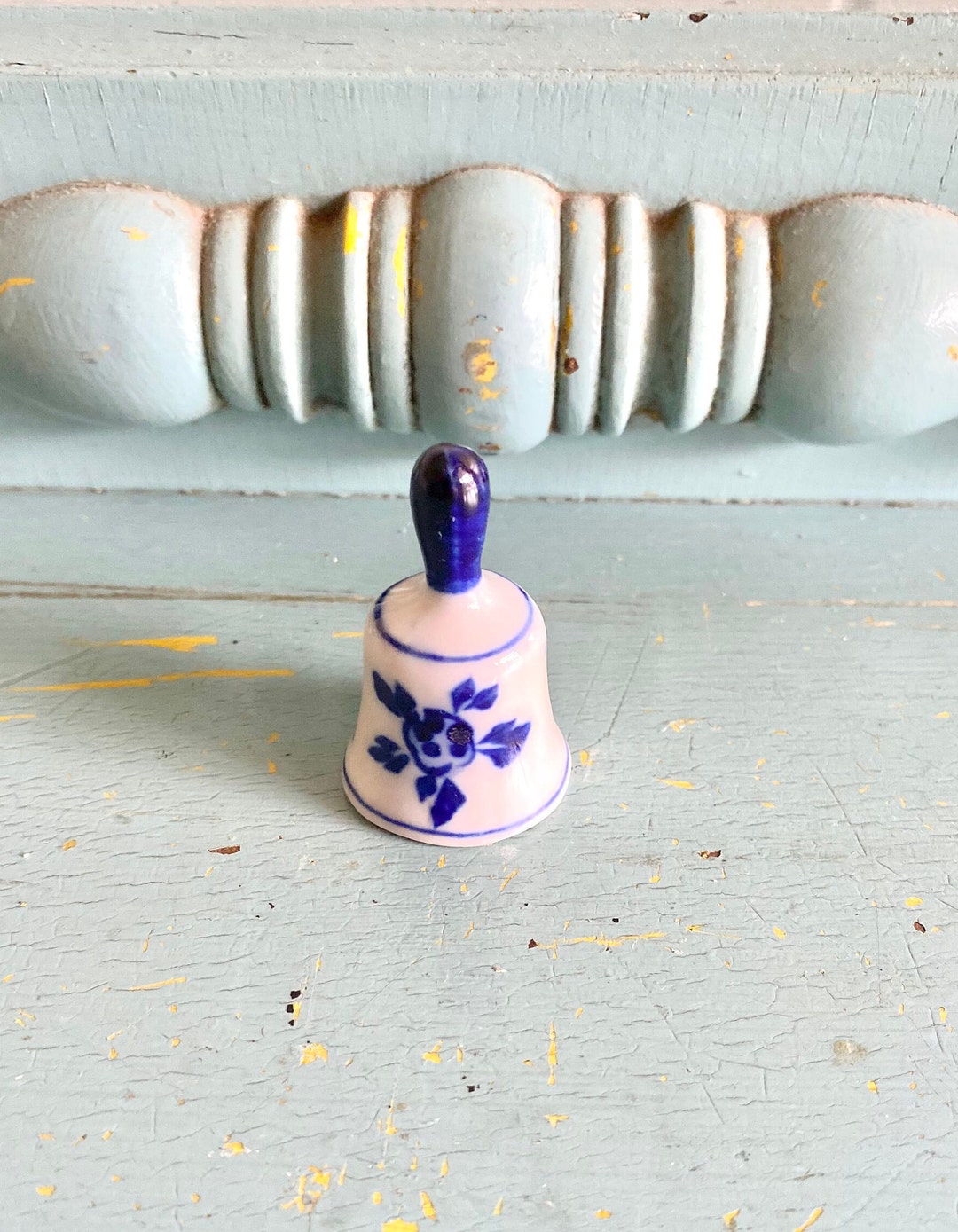 Vintage | Miniature Delft Bell - Etsy