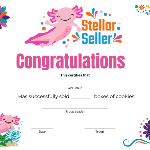 Cookie Certificate - Etsy