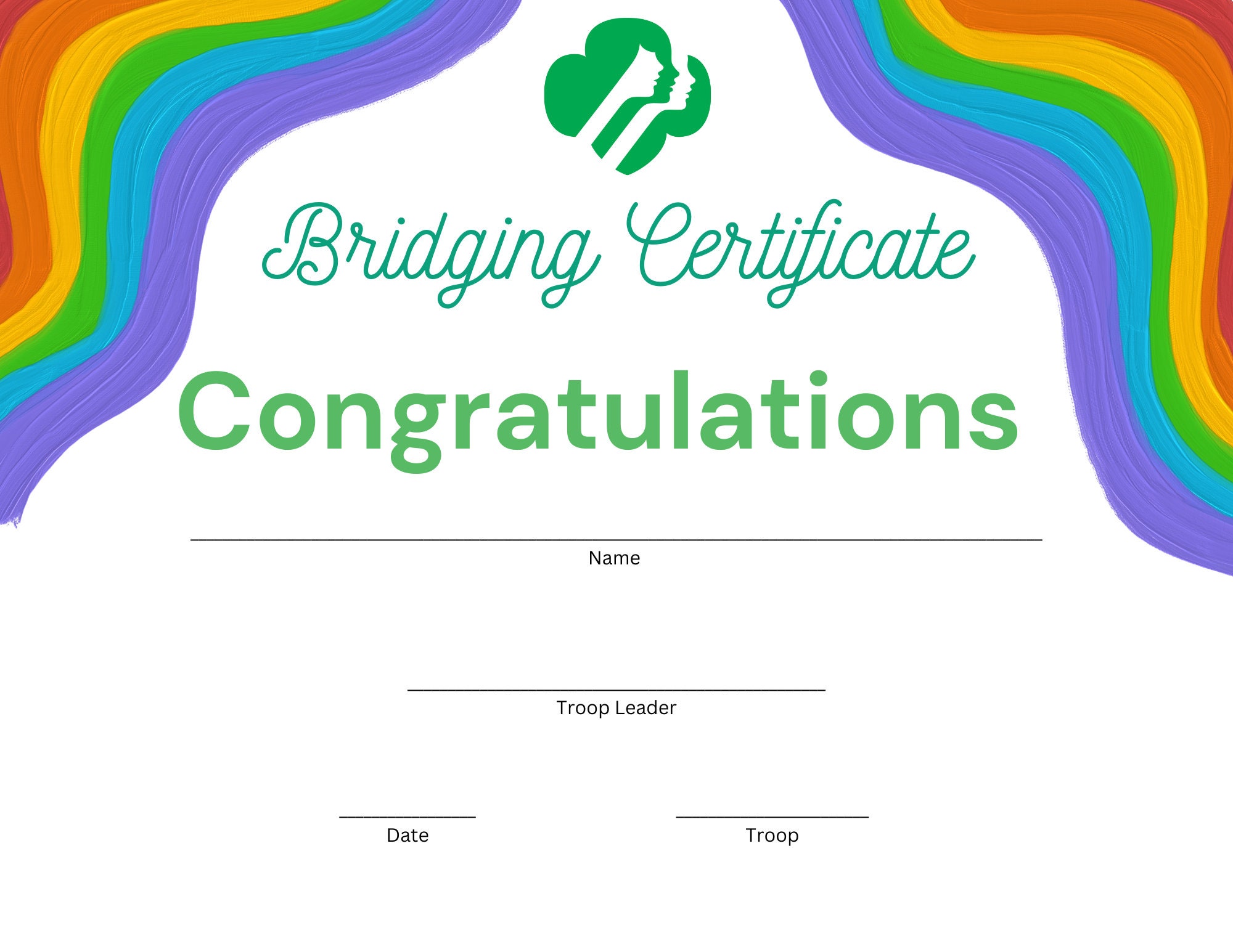 Bridging Certificate for Scouts - Etsy