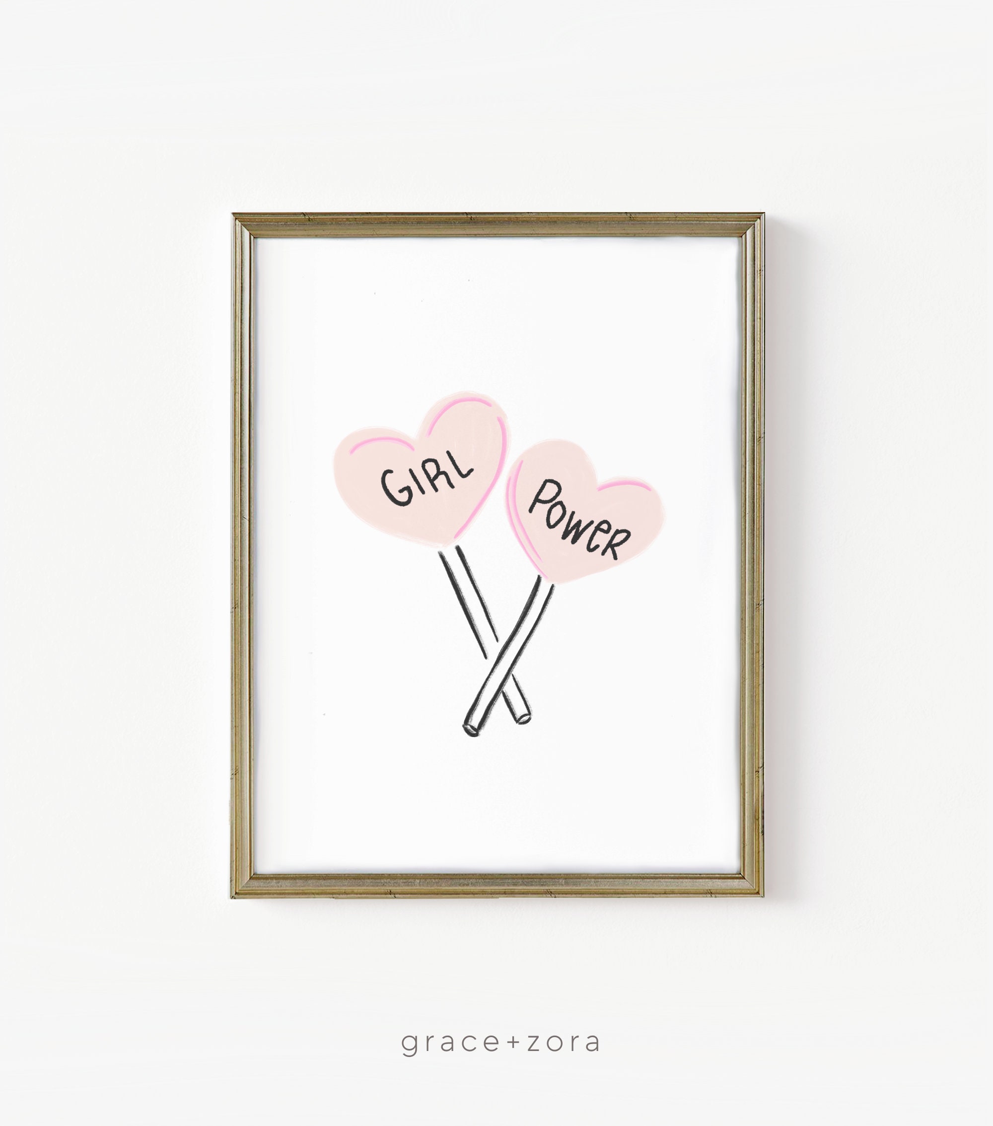 Girl Power Sign Girl Power Collection Party Art Print Wall - Etsy