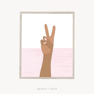 Peace | Girl Power Collection Party Art Print | Wall Art Poster ...