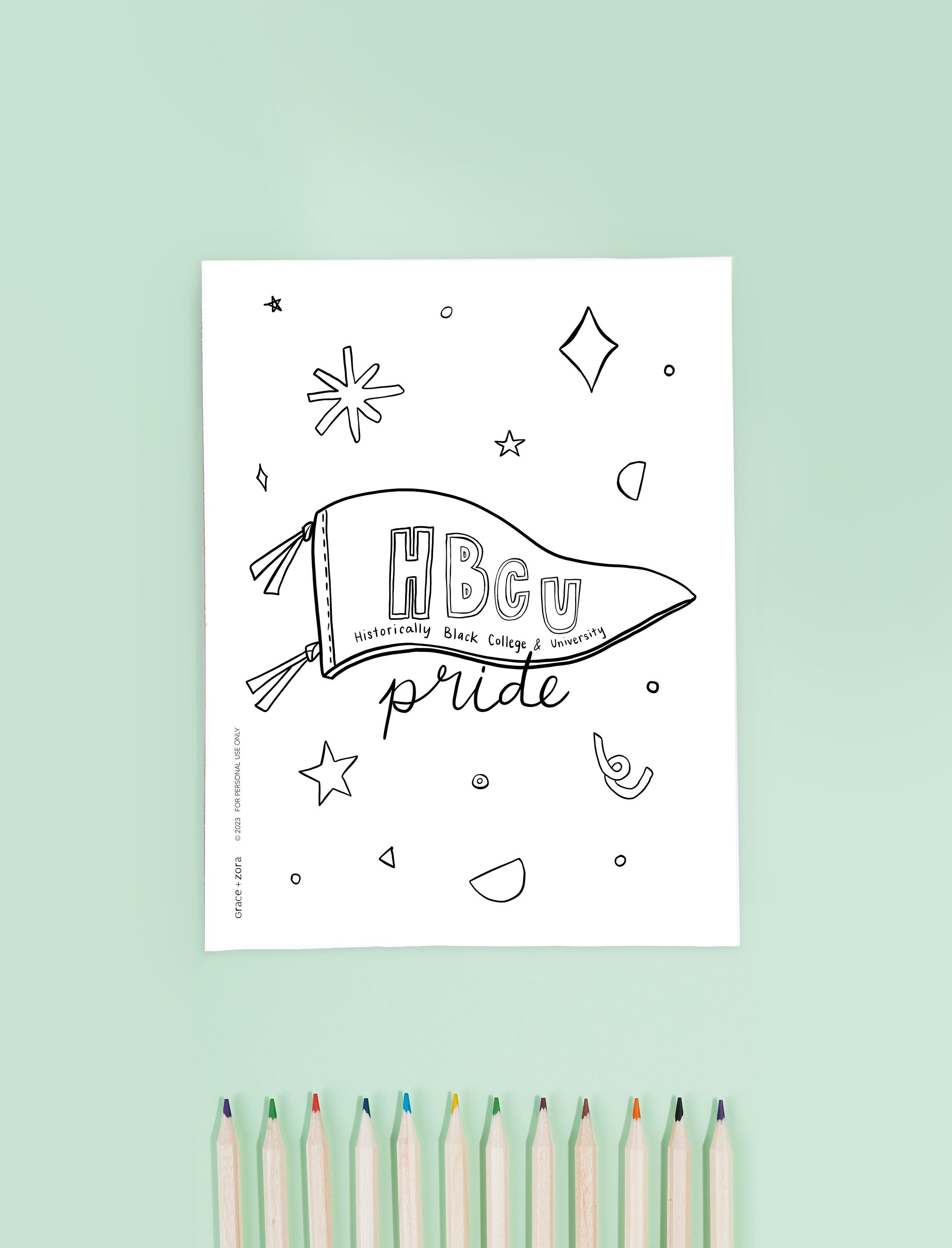 HBCU Pride Coloring Page | Craft Art Activity | Crafts for Kids & Those ...