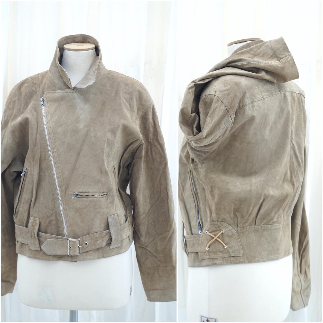 Beige Aviator Bomber Jacket. 90s Vintage USA Pilot Lether Jacket /'s ...