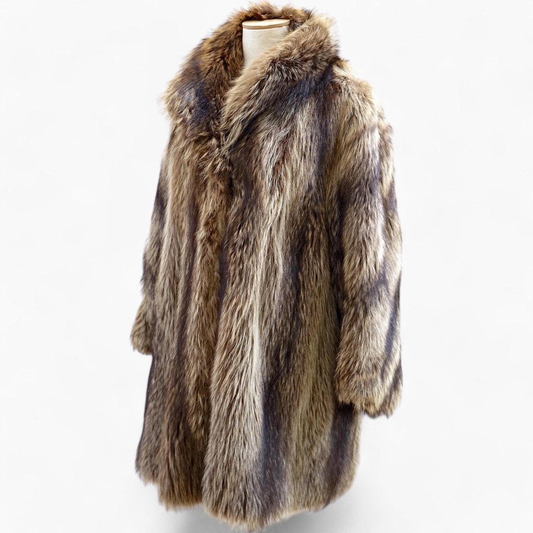 Fox Fur Coat, Vintage Real Fur Overcoat, Fox Fur Jacket, Luxury Jacket ...