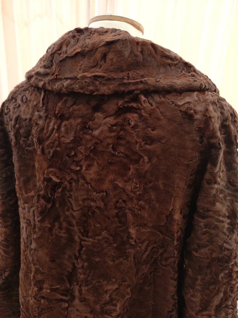 Vintage Astrakhan Fur Coat. Swakara Jacket Persian Lamb Fur Karakul ...