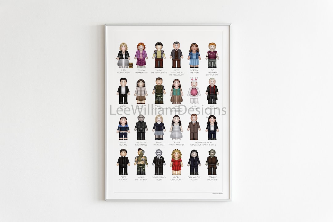 Buffy and the Scoobies Toy Figure Inspired Illustrated Artwork | Art ...