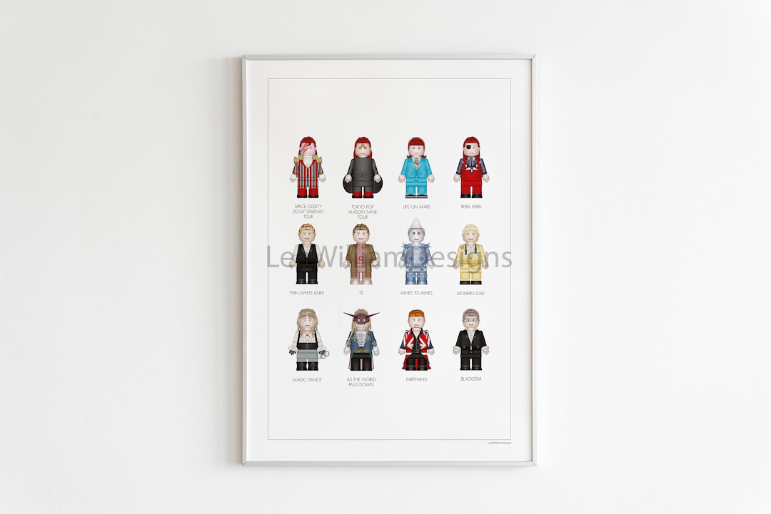 Bowie Toy Figure Illustrated Artwork - Etsy