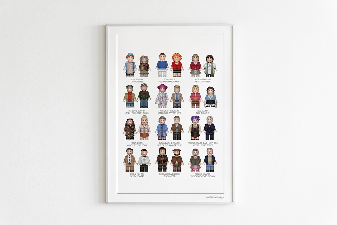 British Comedy Duos Toy Figure Inspired Illustrated Artwork | Art ...
